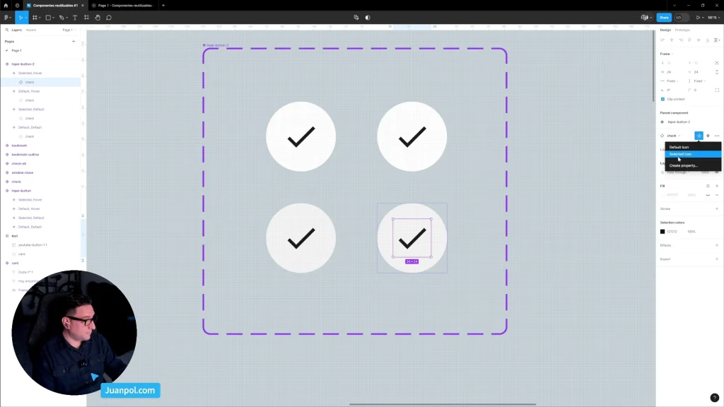 Cómo diseñar un botón con icono en Figma, Tutorial